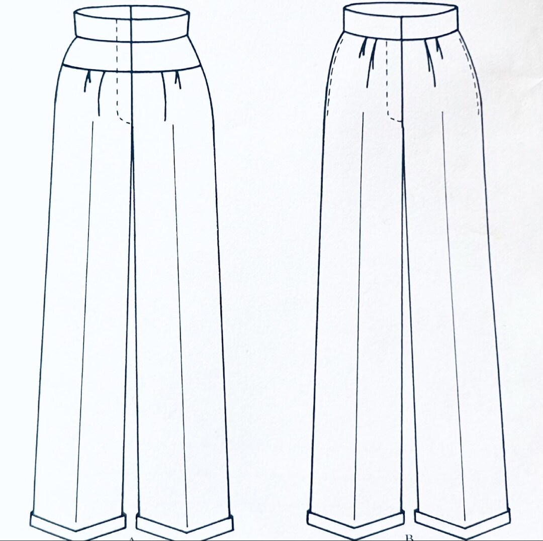 High Waist Pants Pattern, Womens Trousers Pattern, Women Pants Pattern ...