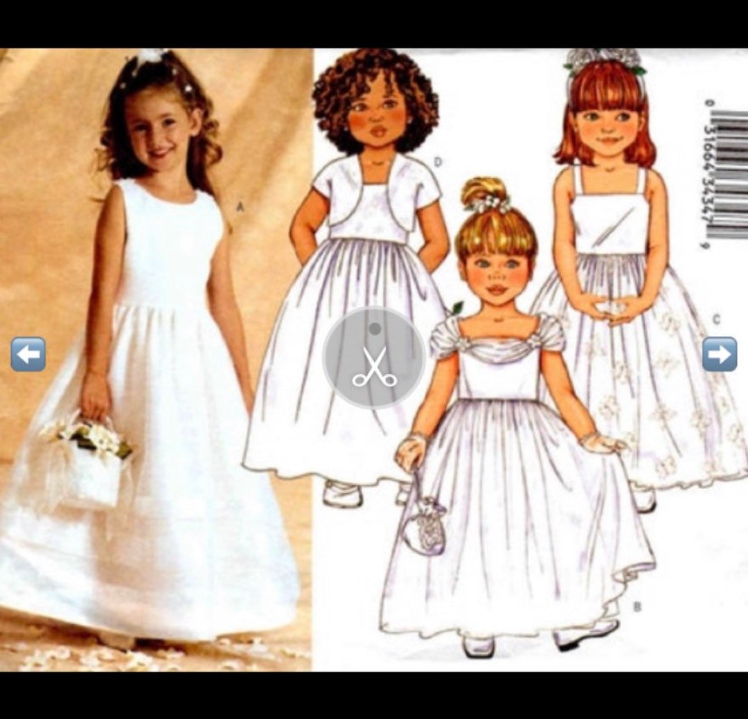 Girls Dress Pattern, Flower Girl Dress Pattern, First Communion Dress ...