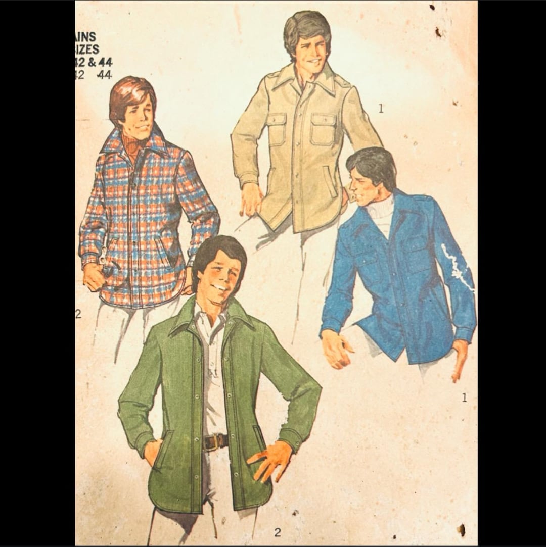 Simplicity 6643 XL, Mens Work Shirt Pattern, Flannel Shirt Pattern ...