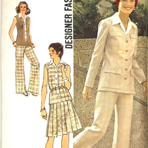 Simplicity 6236 B40, Pant Suit Pattern, Long Vest Sewing Pattern, Women ...
