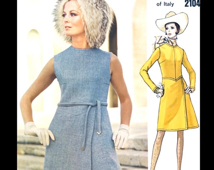 Vogue 2063 B32, Mod Dress Sewing Pattern, Sleeveless Dress Pattern ...