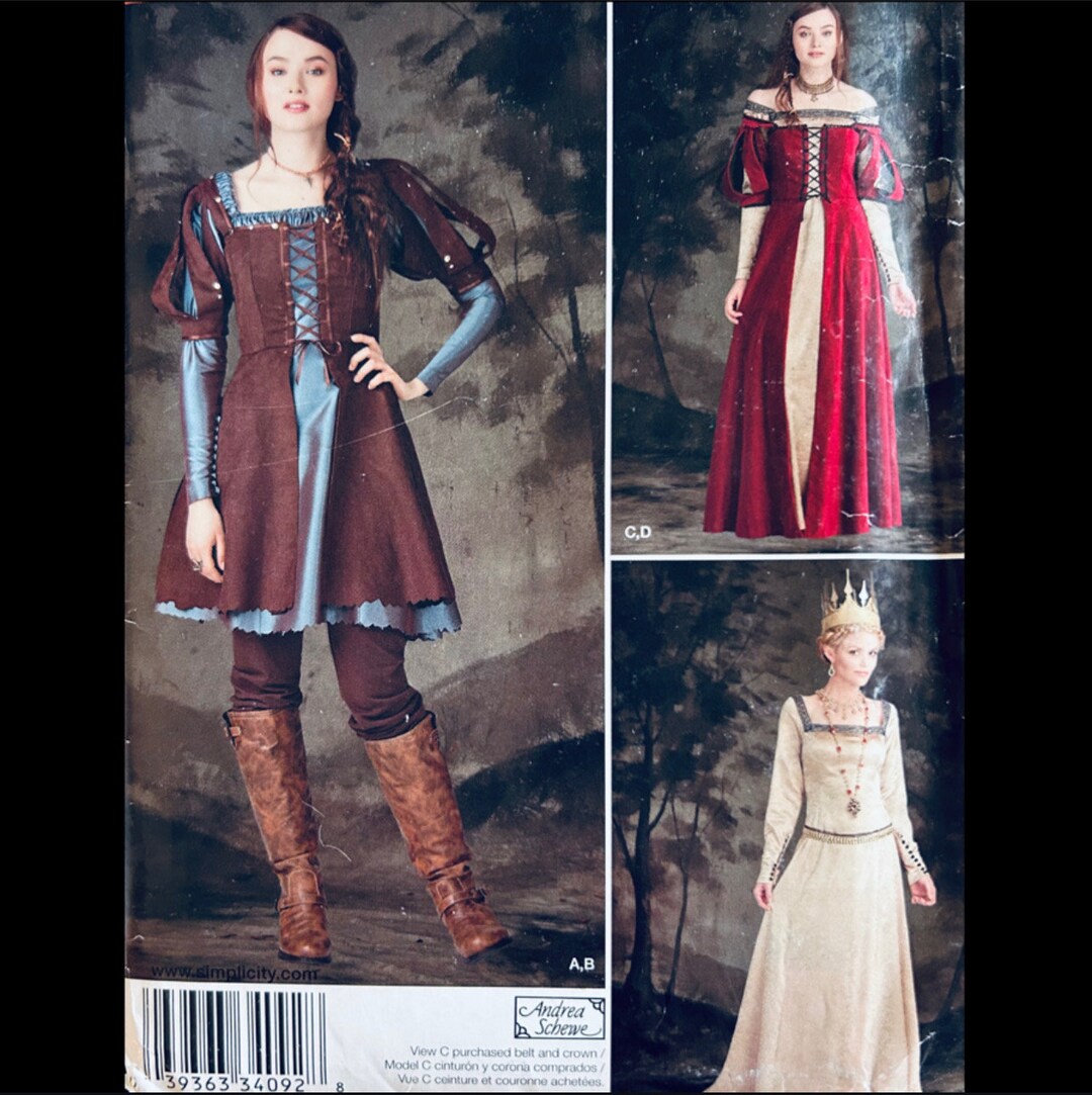 Ren Faire Dress Pattern, Renaissance Cosplay Pattern, Historical ...