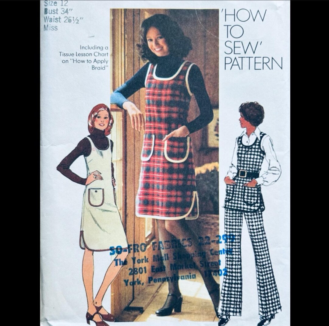 Simplicity 5207 B34, Jumper Dress Sewing Pattern, Easy Sewing Patterns ...