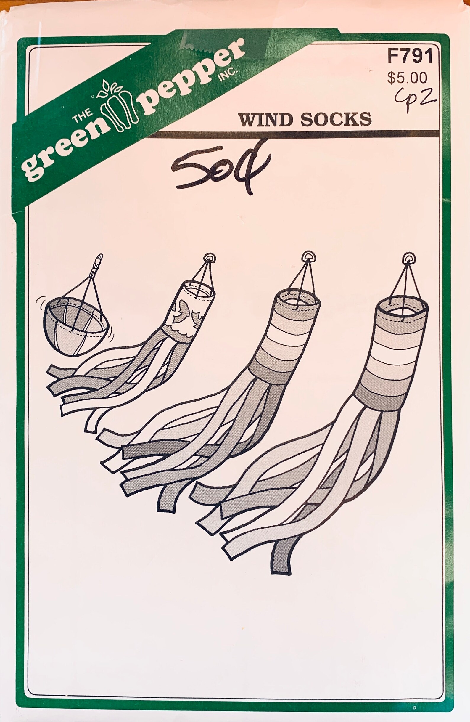 Green Pepper F791 Green Pepper Patterns Wind Sock Outdoor - Etsy