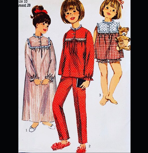Girls Pajama Sewing Pattern Pajamas Pattern Kids Girls - Etsy