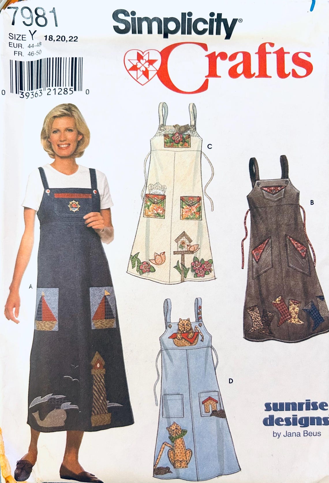 Simplicity 7981 XL, Jumper Dress Pattern, Plus Size Sewing Patterns for ...