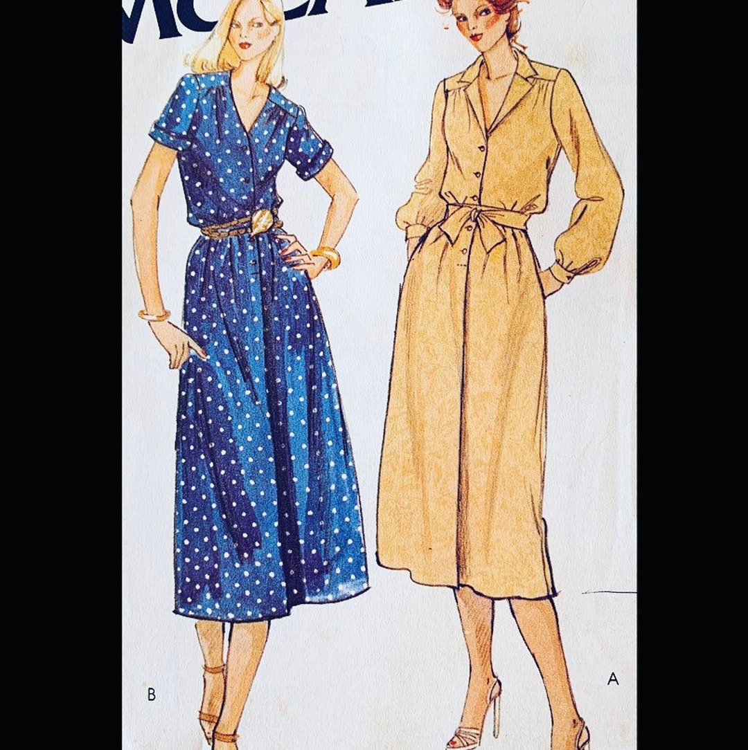 Mccalls 6509 B38 Shirtwaist Dress Pattern 70s Dress Pattern - Etsy UK