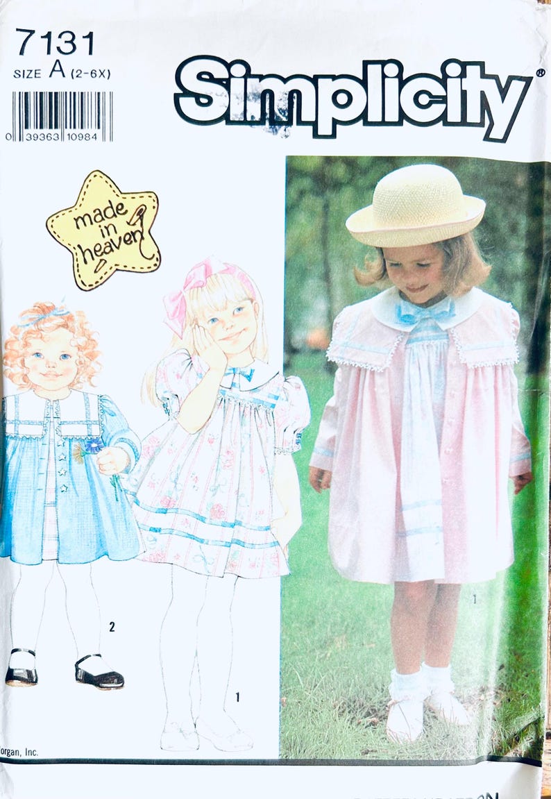 Simplicity 7131, Toddler Dress Patterns, Matching Coat And, Dress ...