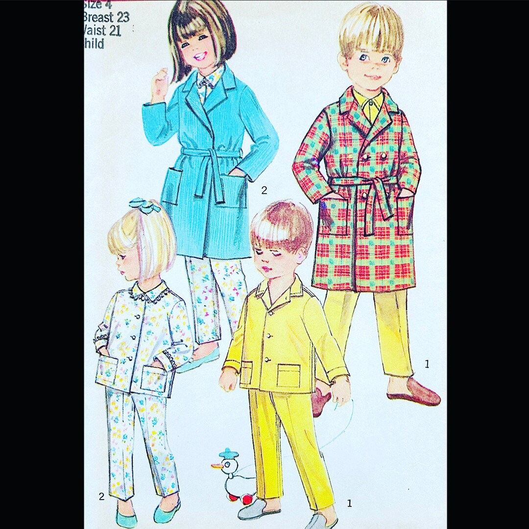 Simplicity 8291 4, Kids Pajama Pattern, Toddler Robe Pattern, Toddlers ...