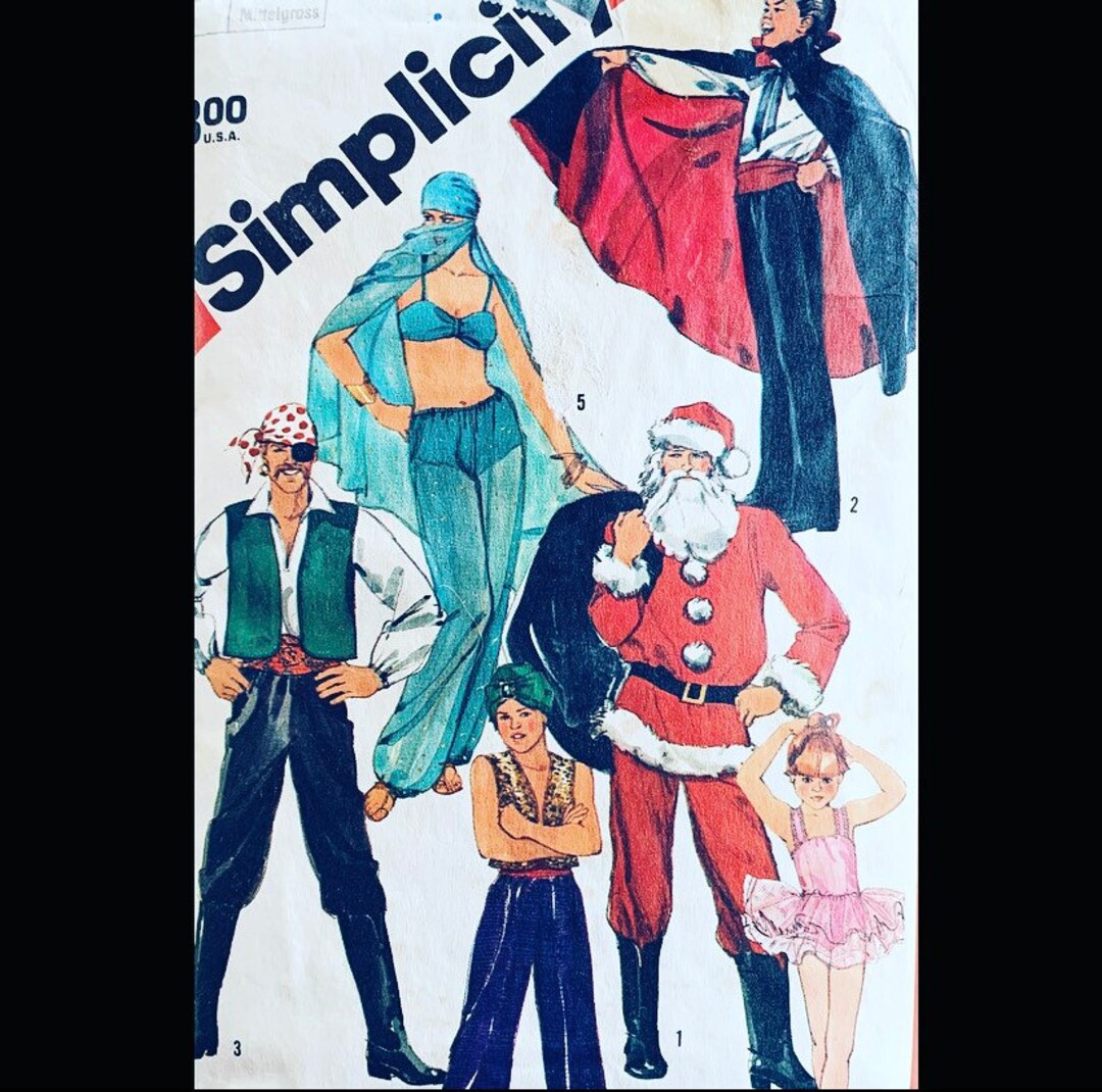 Costume Patterns Adult, Santa Costume Pattern, DIY Costume, Pirate ...