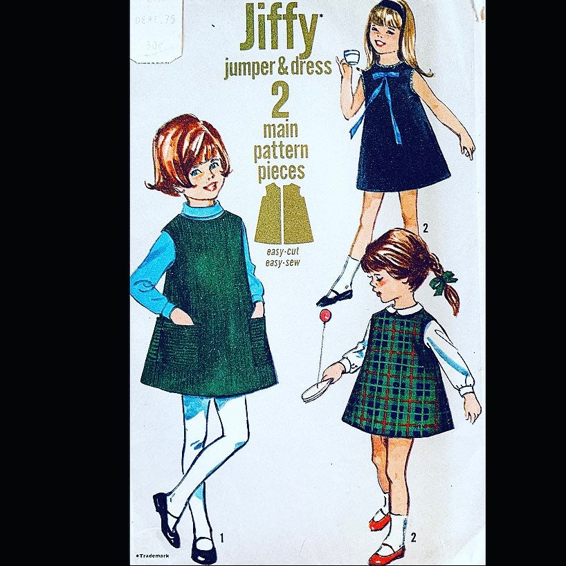 Craft Supplies & Tools Kits & How To 60s Girls A Line Jumper Dress ...