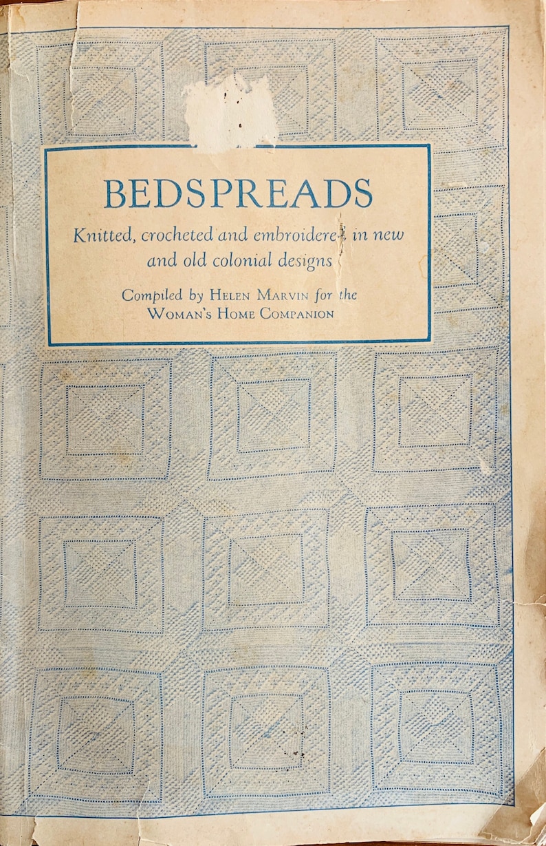 Bedspread Knitting Pattern Colonial Knitting Pattern Vintage - Etsy