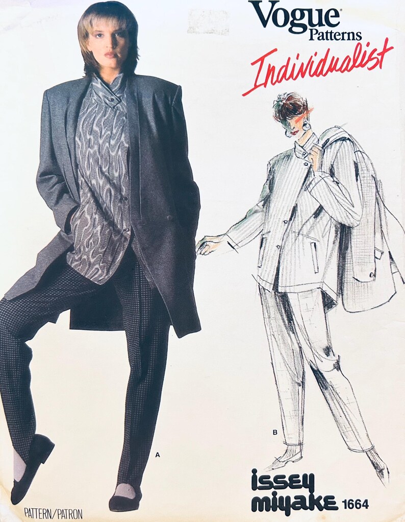 Vogue 1664 B36, Asymmetrical Top Pattern, Issey Miyake Patterns ...