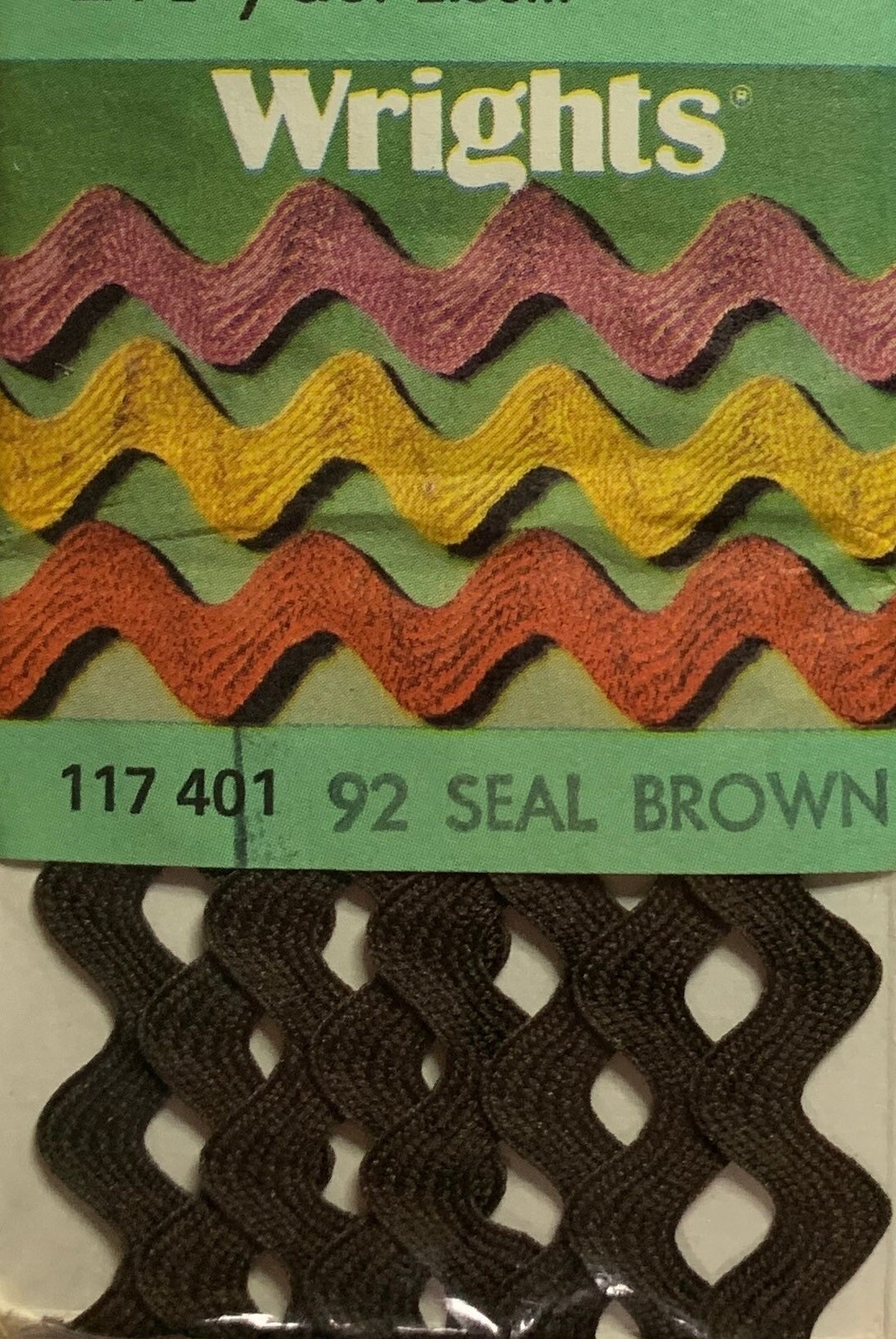 Brown Rickracks, Vintage Rick Rack, Polyester Trims, Rickrack Trims ...
