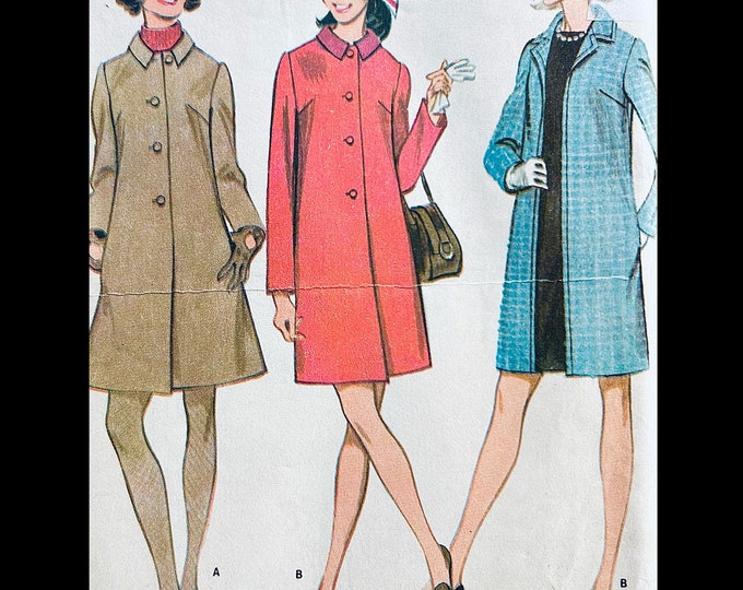 Mccalls 9434 B36, A Line Coat Pattern, Womens Coat Patterns, Coat With ...