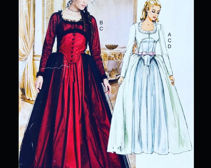 Mccalls P566, Goth Dress Pattern, Panniers Pattern, Historical Dress ...