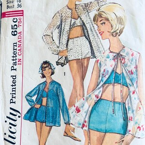 Simplicity 5507 B36, Vintage Swimsuit Pattern, Bathing Suit Patterns ...