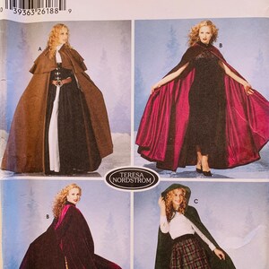 Cape Pattern, Opera Cape Pattern, Cloak Pattern, Historical Dress, Goth ...