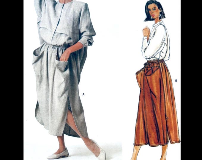 Vogue 1381 38, Loose Top Pattern, Dirndl Skirt Pattern, Issey Miyake ...