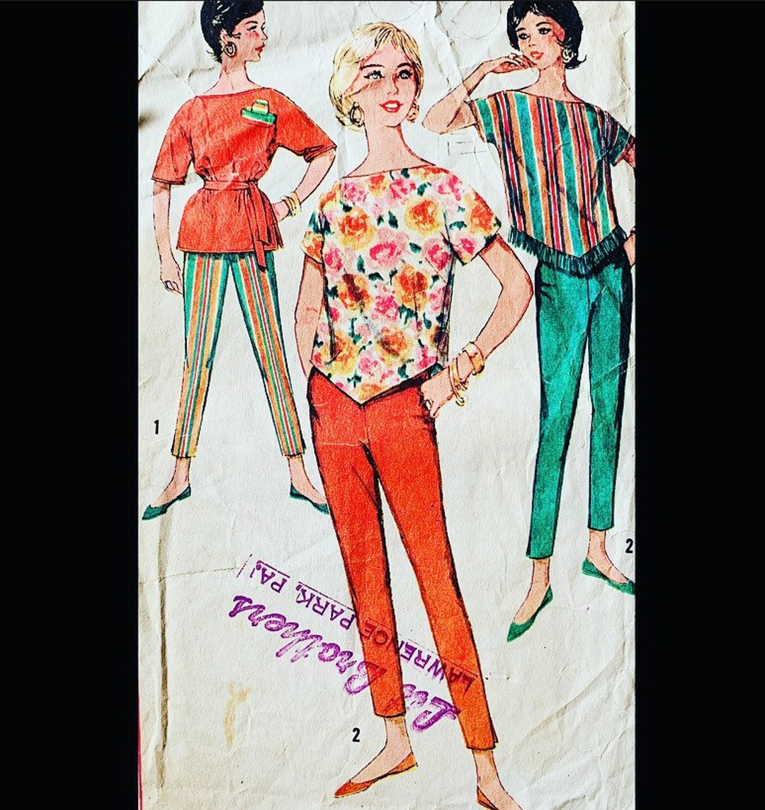 Simplicity 3703 B32, Tunic Top Pattern, Skinny Pants Sewing Pattern ...