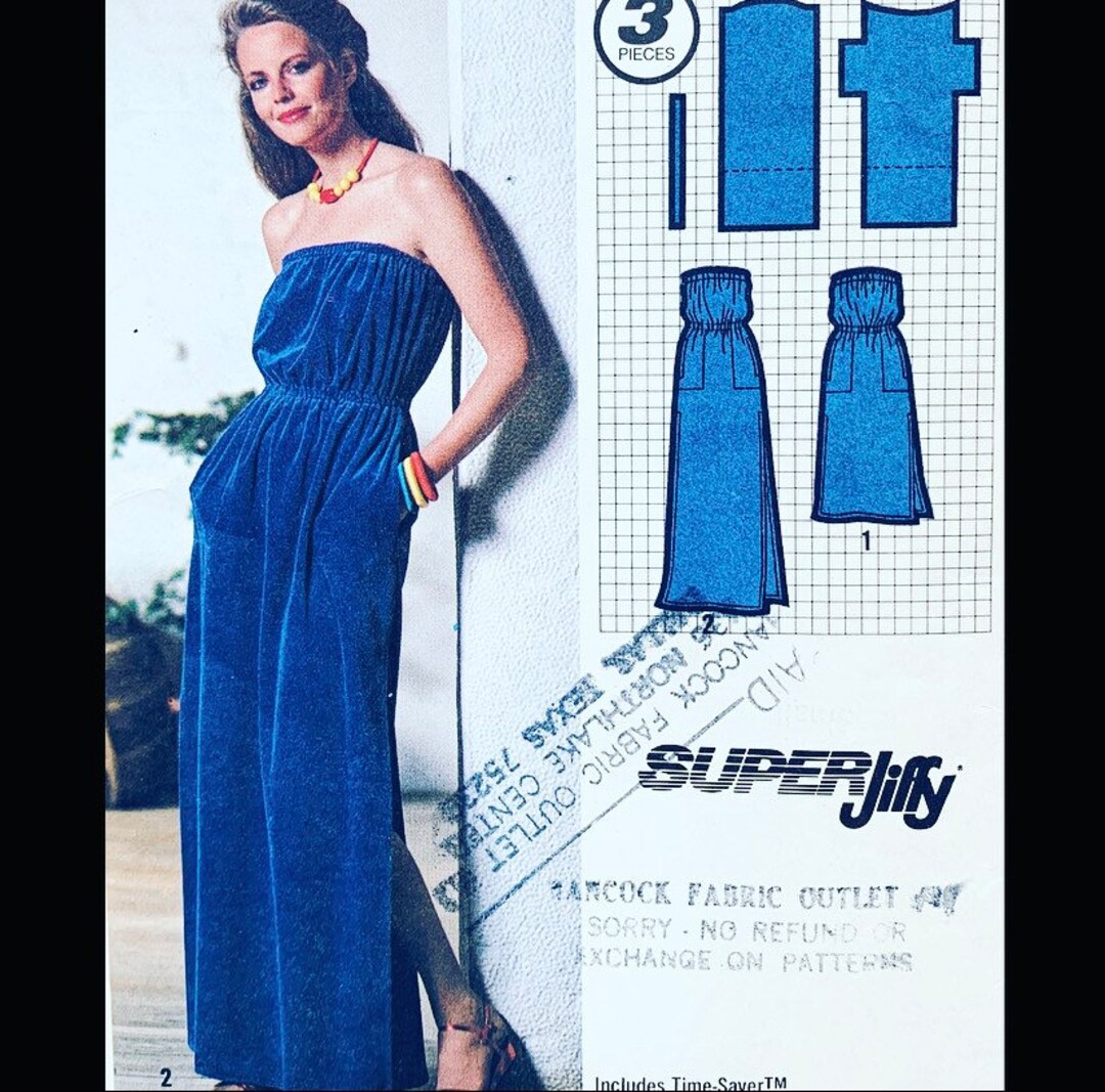 Simplicity 9032 S, Strapless Dress Pattern, Knit Fabric Patterns, Maxi ...