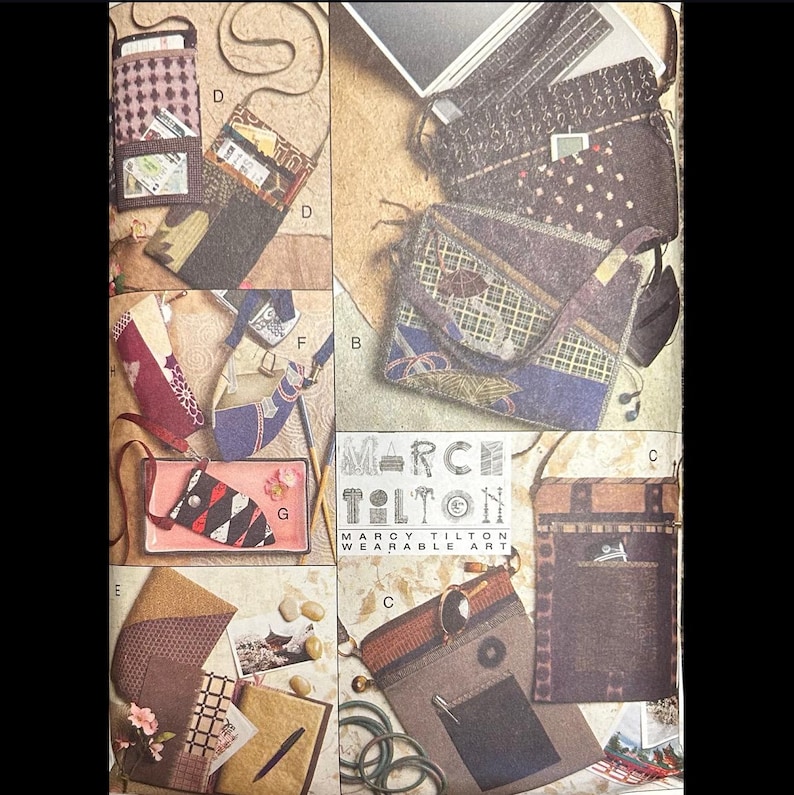 Vogue 8407, Purse Sewing Pattern, Crossbody Bag Pattern, Journal Cover ...