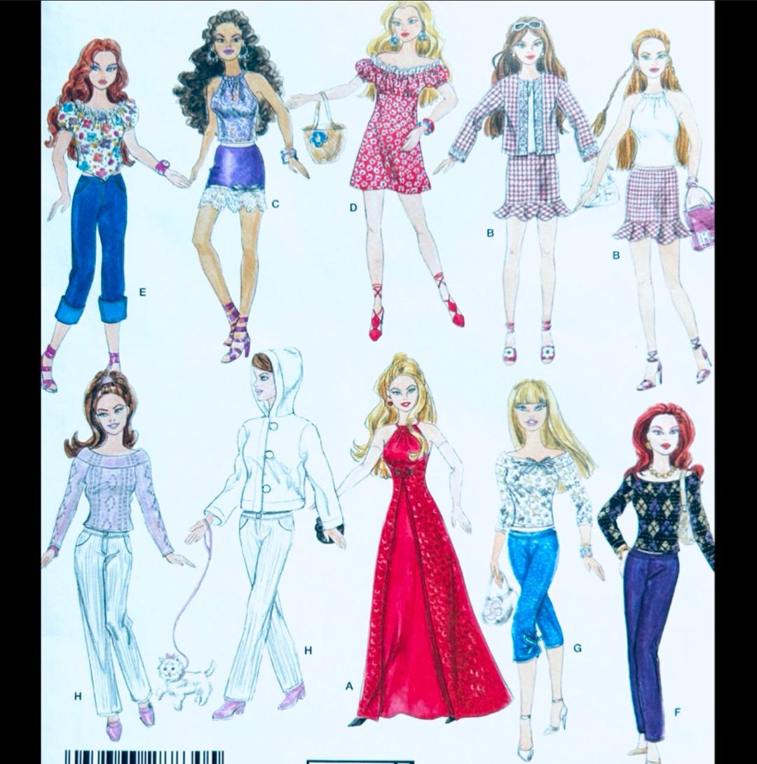 Simplicity 4702, 11 Inch Doll Clothes Pattern, Fashion Doll Clothing ...