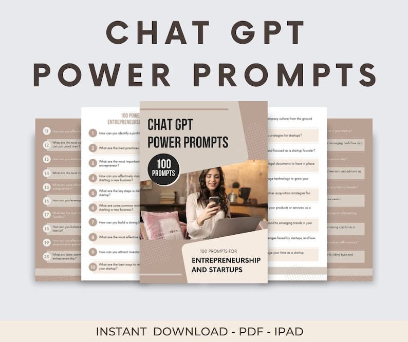 Chat GPT Power Prompts for Entrepreneurs and Start Ups, Work From Home ...