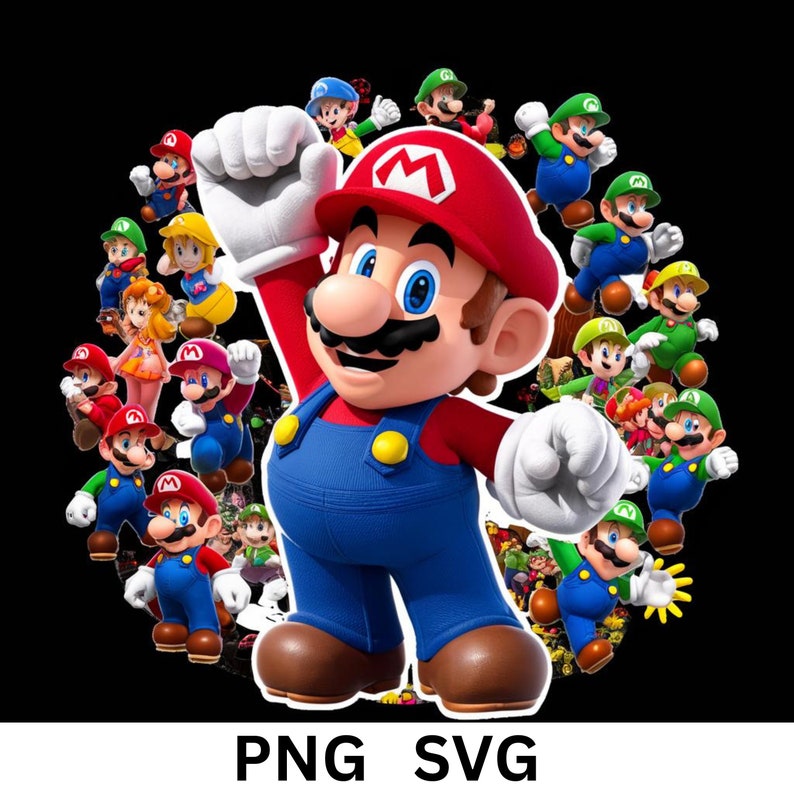 Super Mario Collage PNG, Exclusive Clipart, High-resolution Printable ...