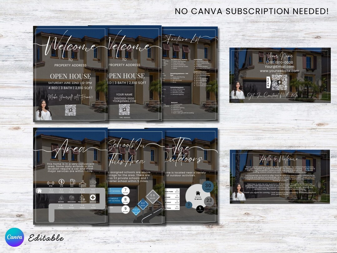Dream Home Display Board Templates Realtor Open House Display Custom ...