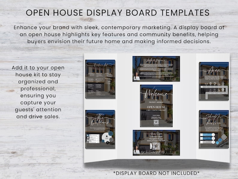 Dream Home Display Board Templates Realtor Open House Display Custom ...