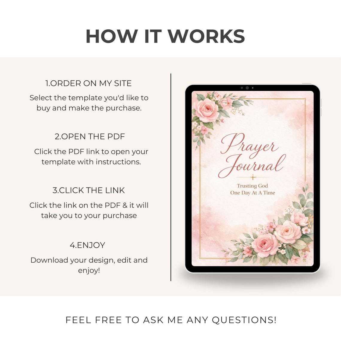 Prayer Journal PLR Editable Canva Template | Christian Devotional ...