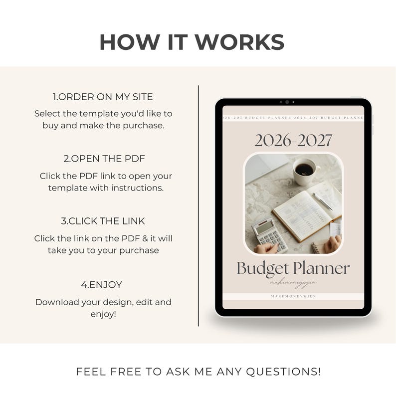 2026 and 2027 Budget Planner PLR | Printable Finance Planner | Rebrand ...