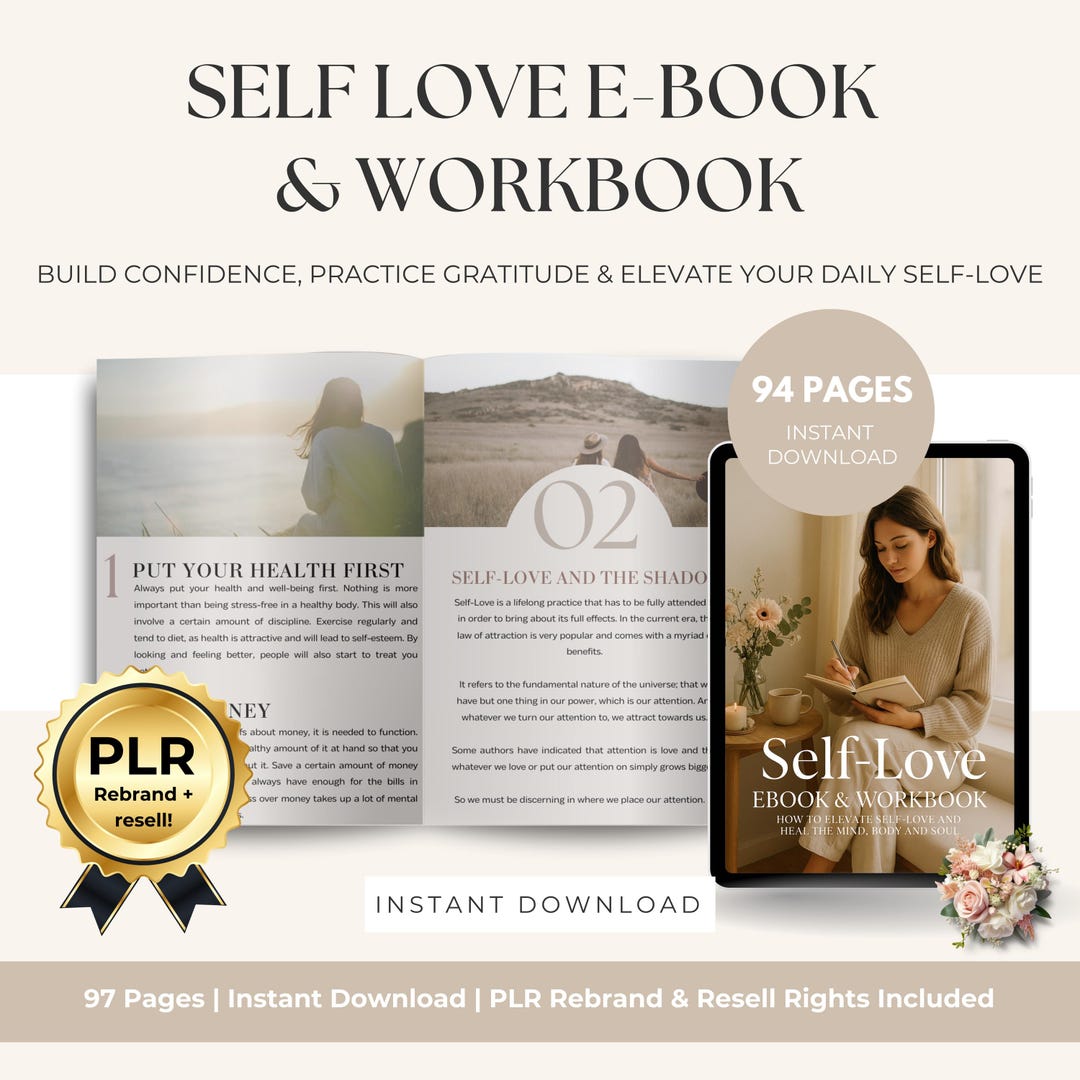 Self Love Workbook | Master Resell Rights | PLR Digital Product | Self ...