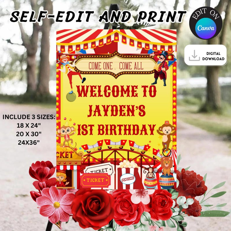 Carnival Party Signs - Etsy