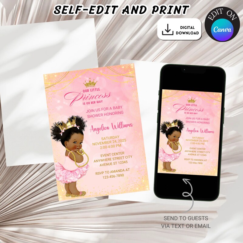 African American Princess Baby Shower - Etsy