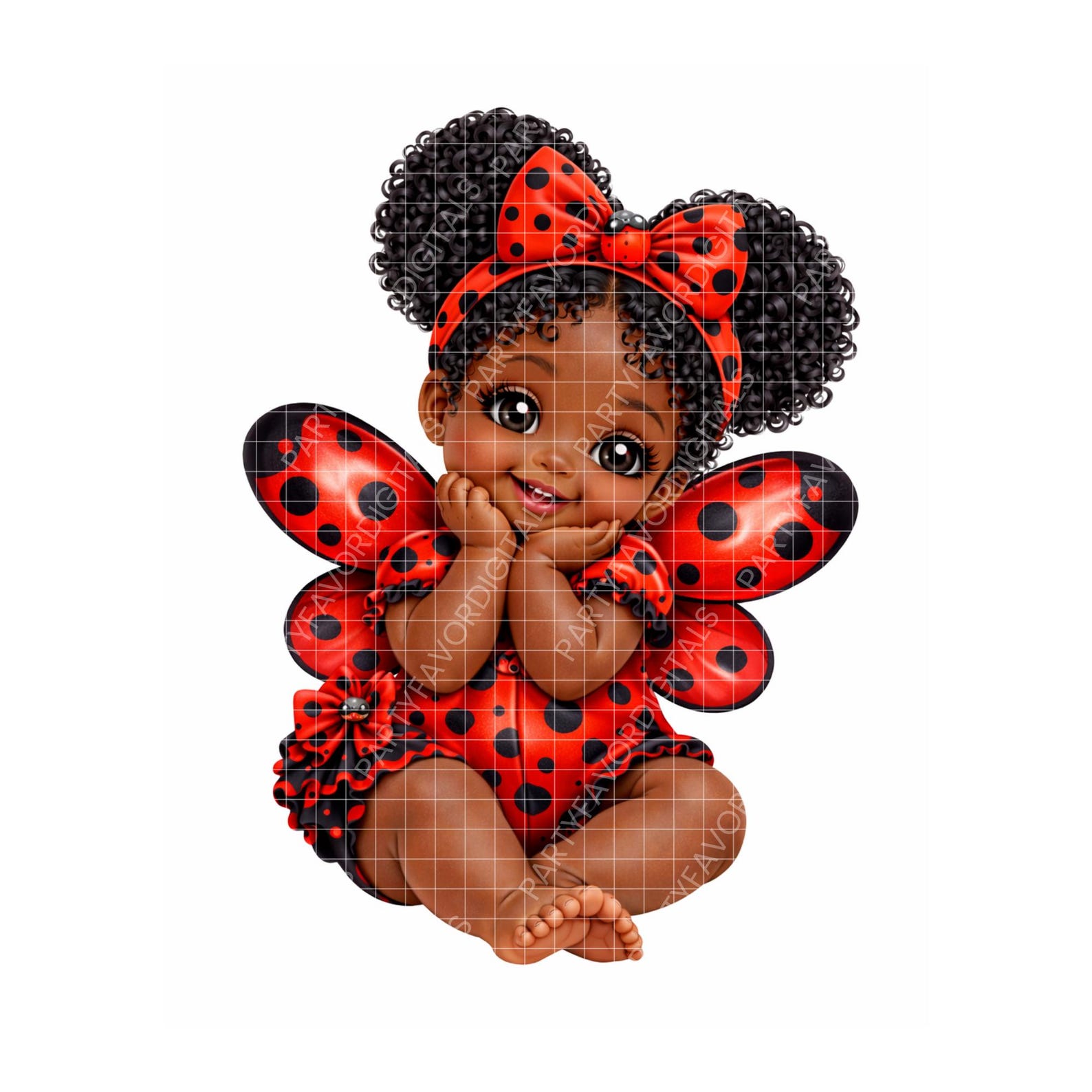 Afro Baby Ladybug Baby Clipart, Lady Bug Centerpieces, Afro Baby Cut ...