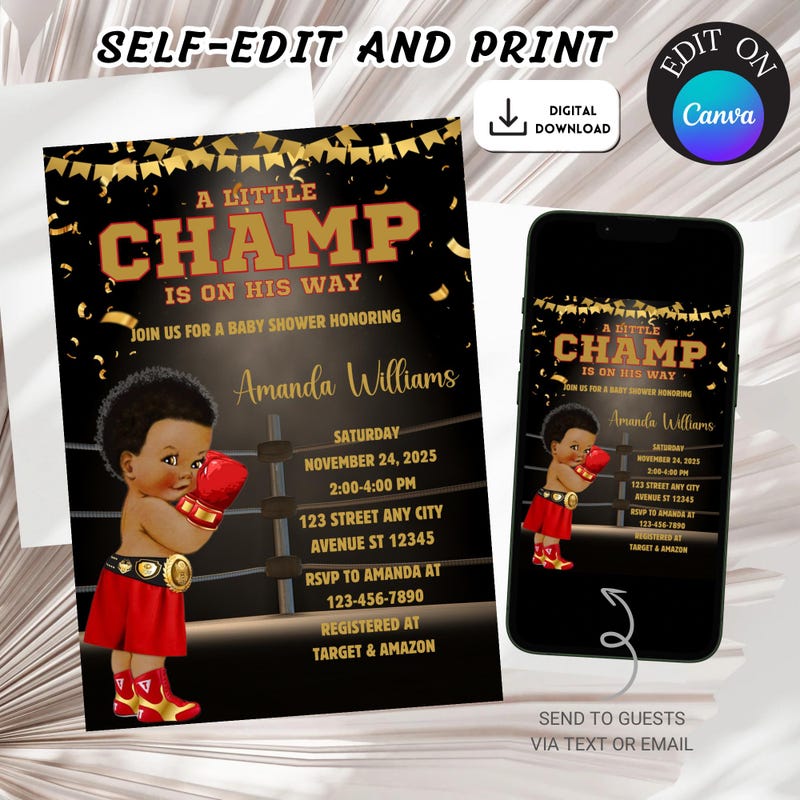 Boxing Baby Shower - Etsy