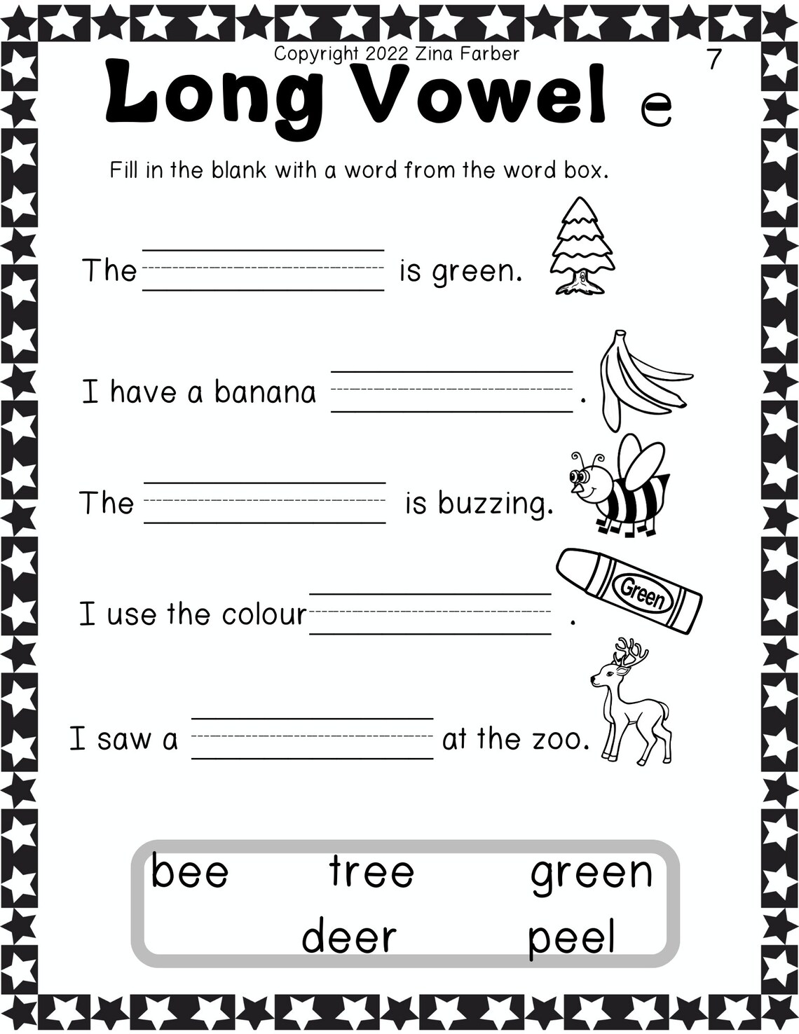Long Vowels Phonics Worksheets CVCE Worksheets - Etsy