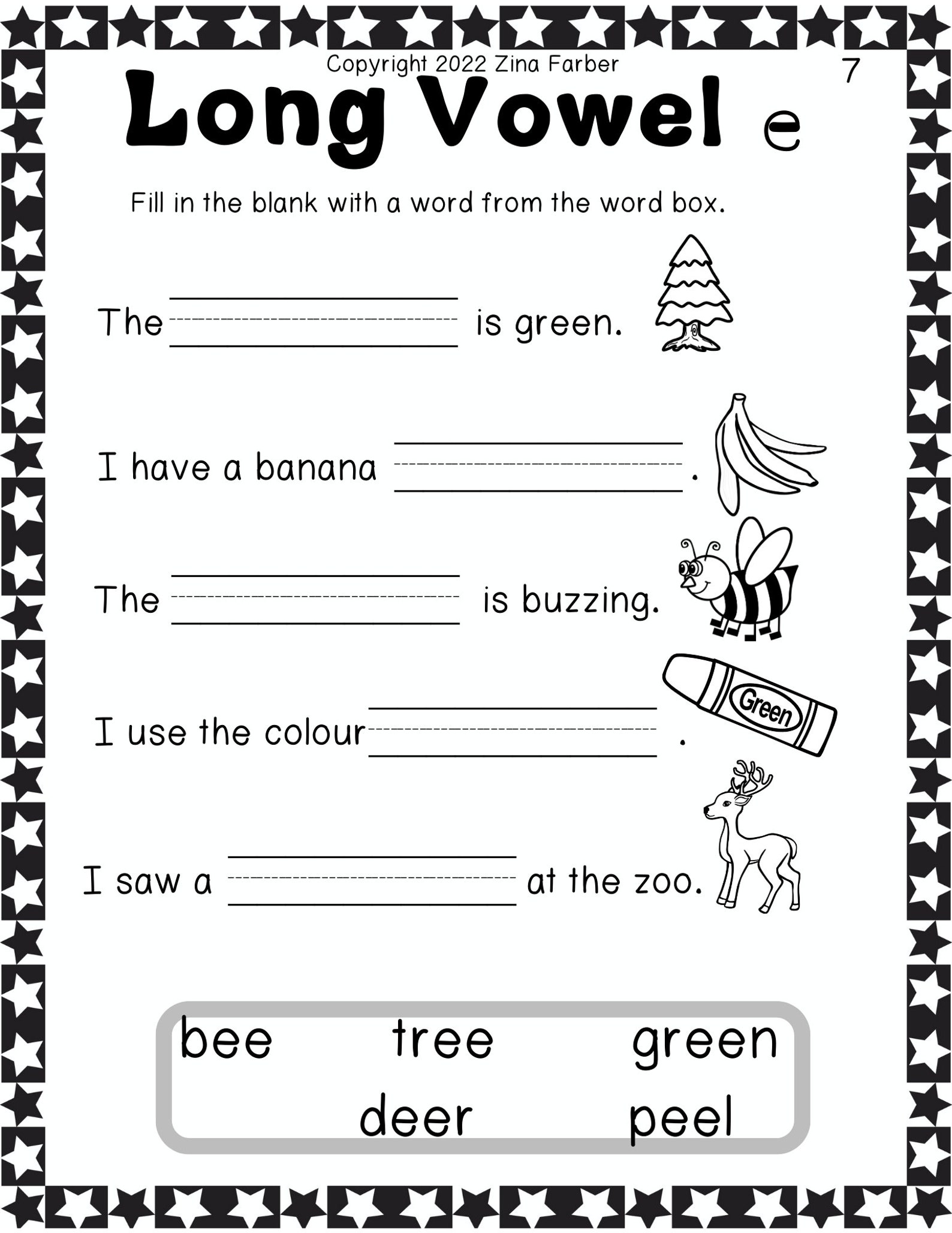 Long Vowels Phonics Worksheets CVCE Worksheets - Etsy