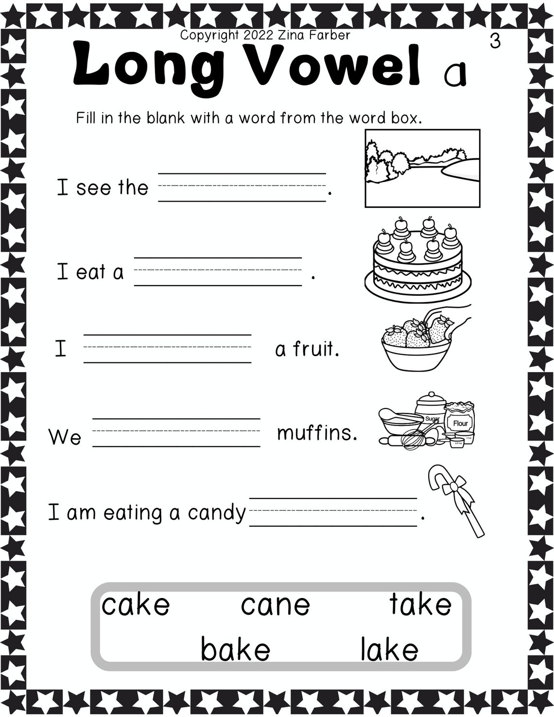 Long Vowels Phonics Worksheets CVCE Worksheets - Etsy