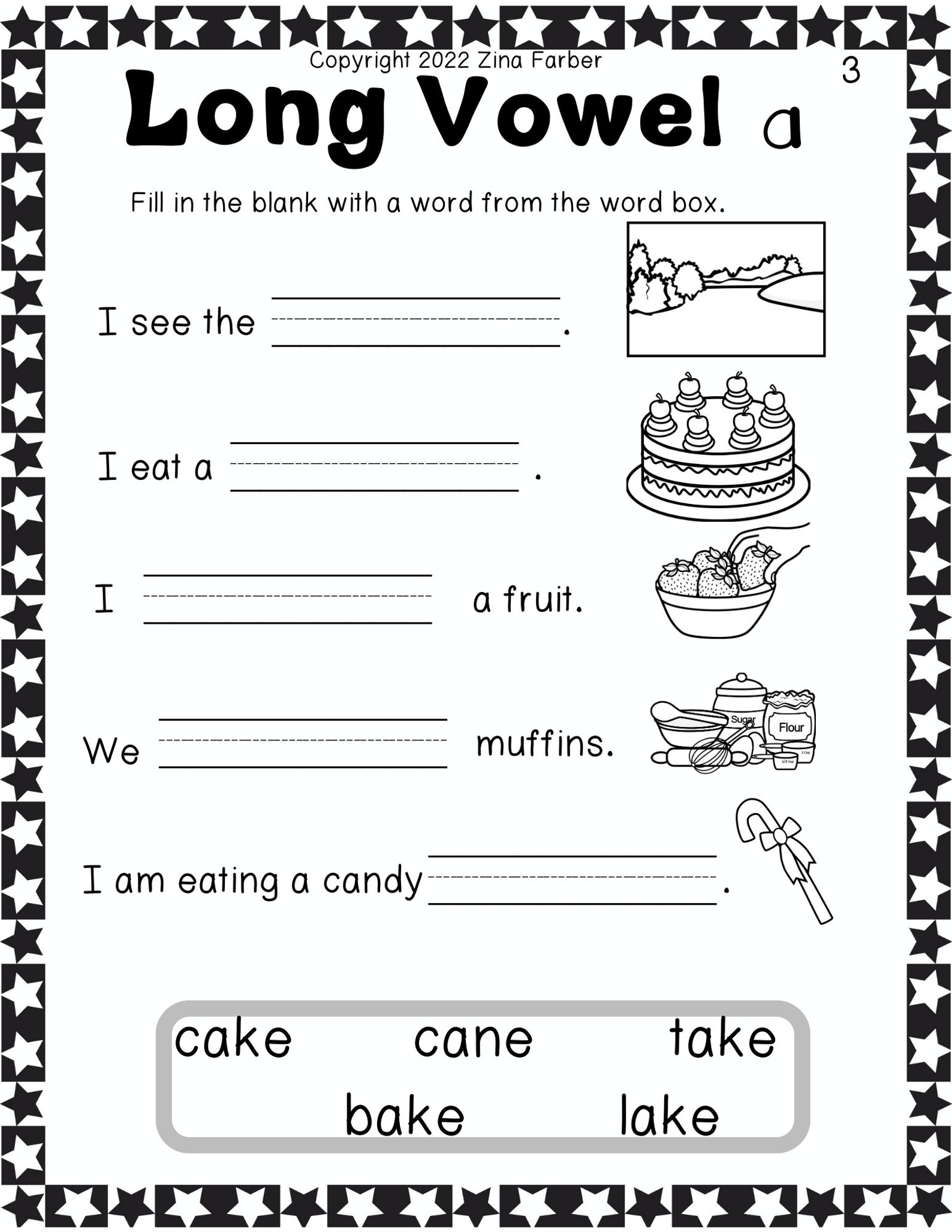 Long Vowels Phonics Worksheets CVCE Worksheets - Etsy