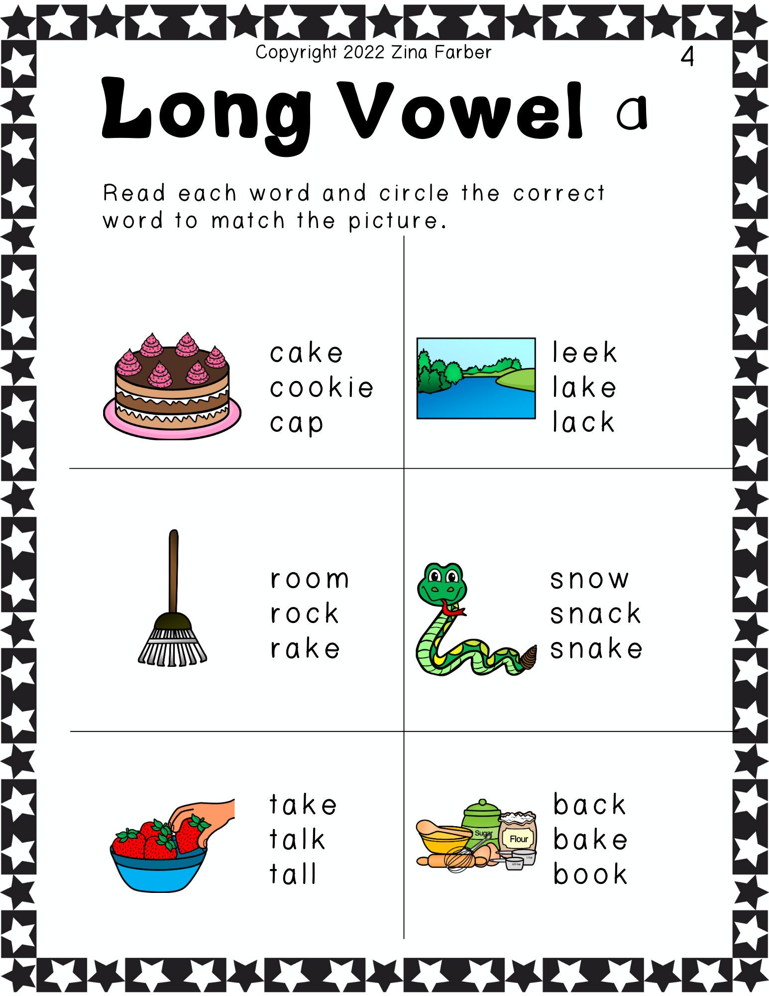 Long Vowels Phonics Worksheets CVCE Worksheets - Etsy
