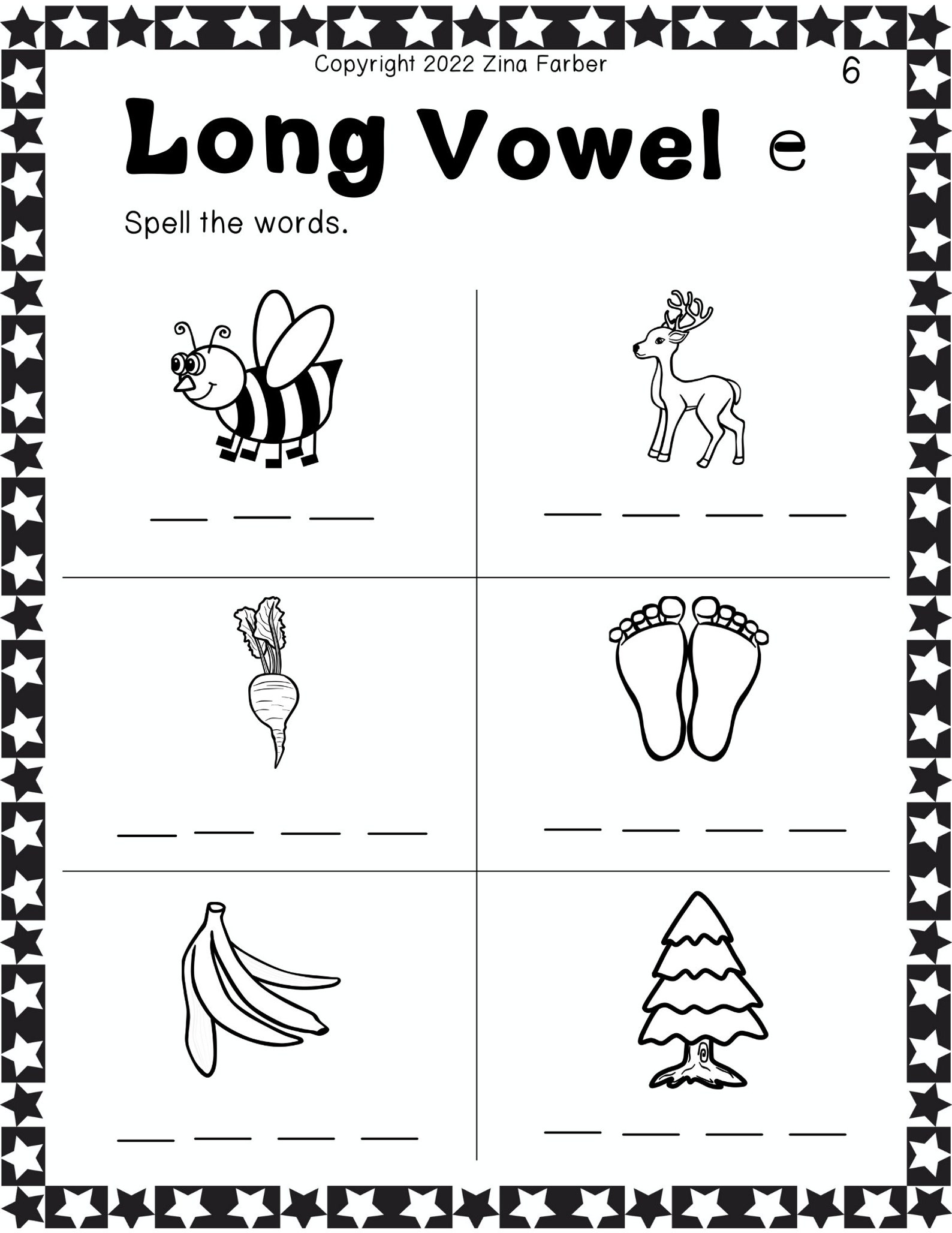 Long Vowels Phonics Worksheets CVCE Worksheets - Etsy