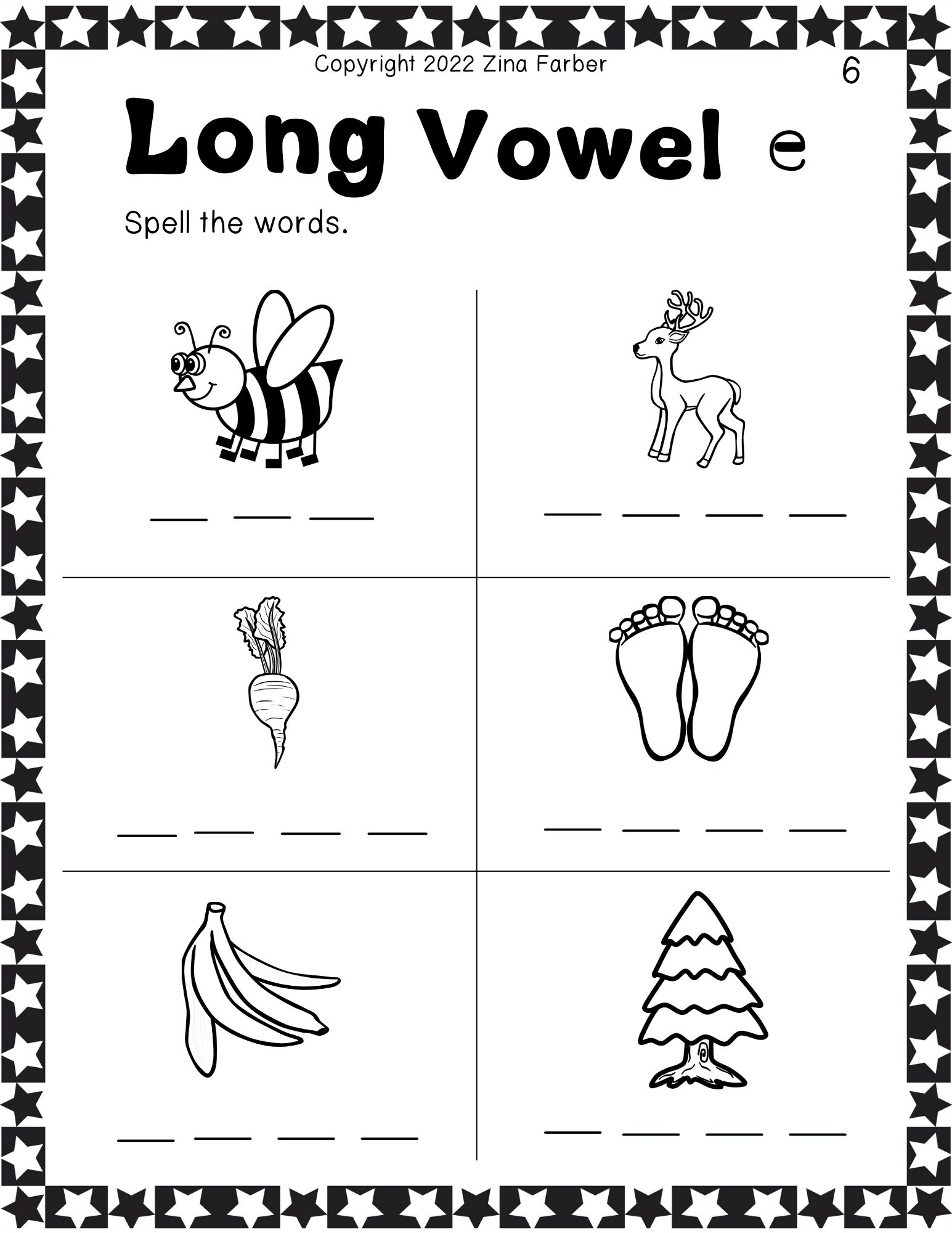 Long Vowels Phonics Worksheets CVCE Worksheets - Etsy