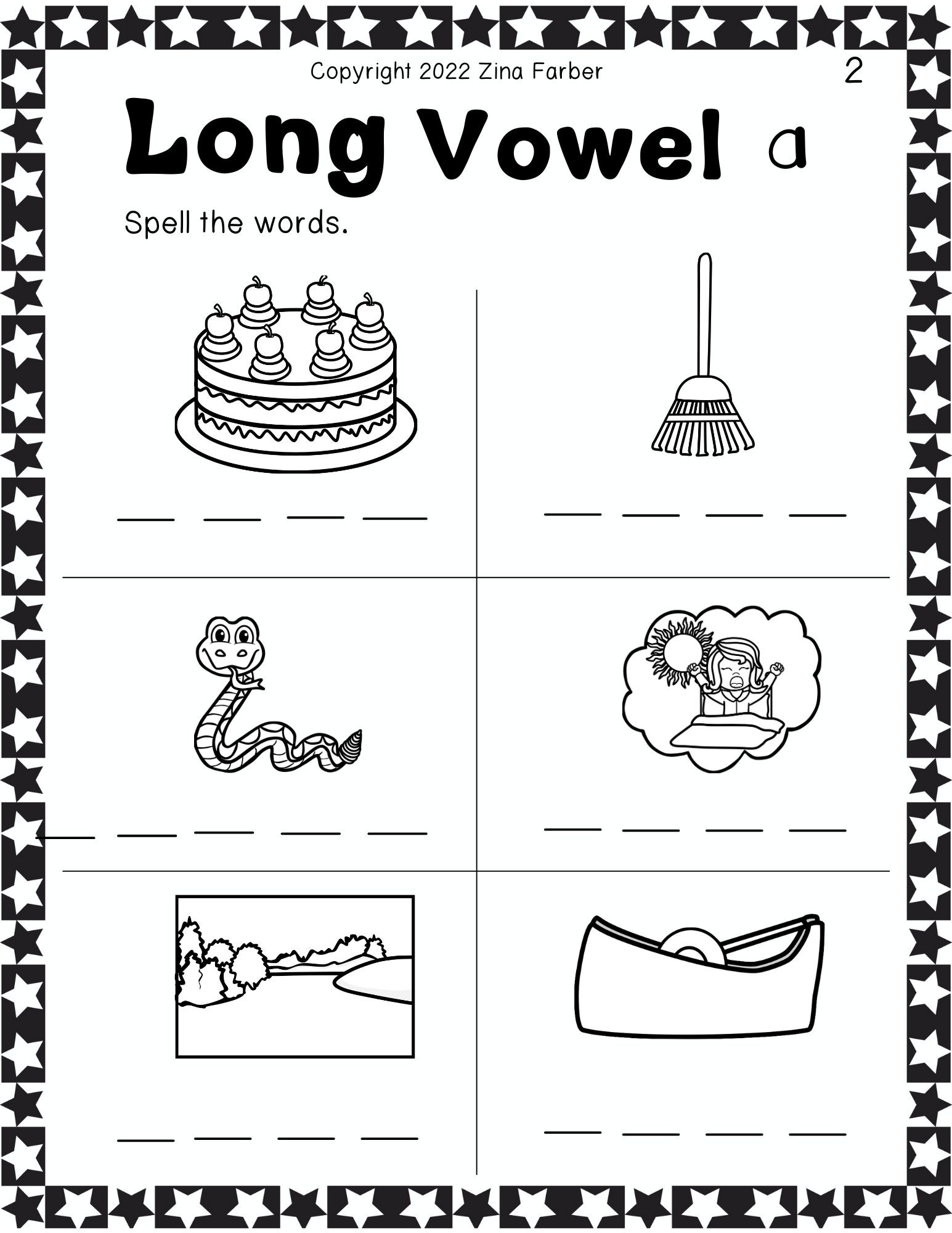 Long Vowels Phonics Worksheets CVCE Worksheets - Etsy