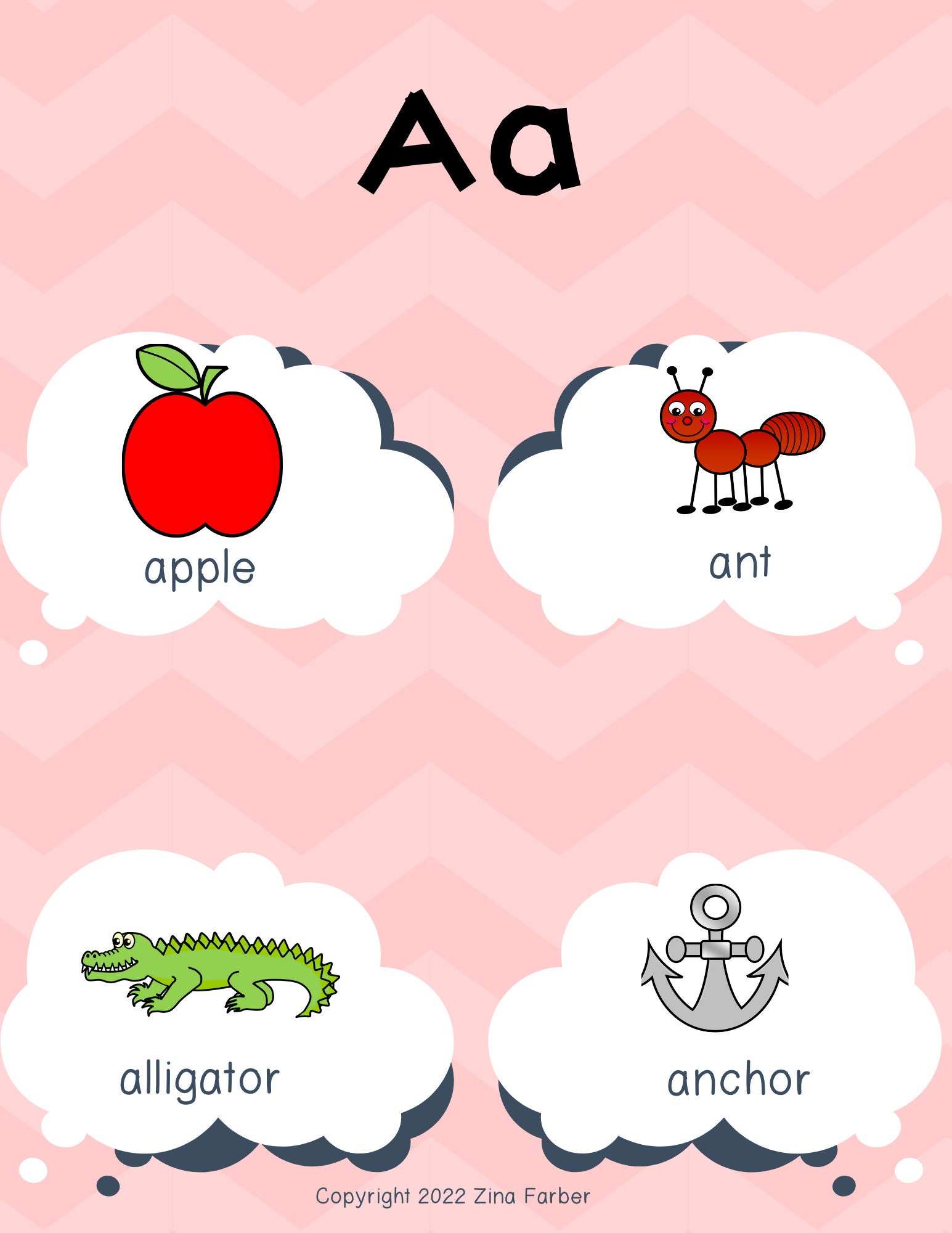 English Alphabet Picture Dictionary - Etsy