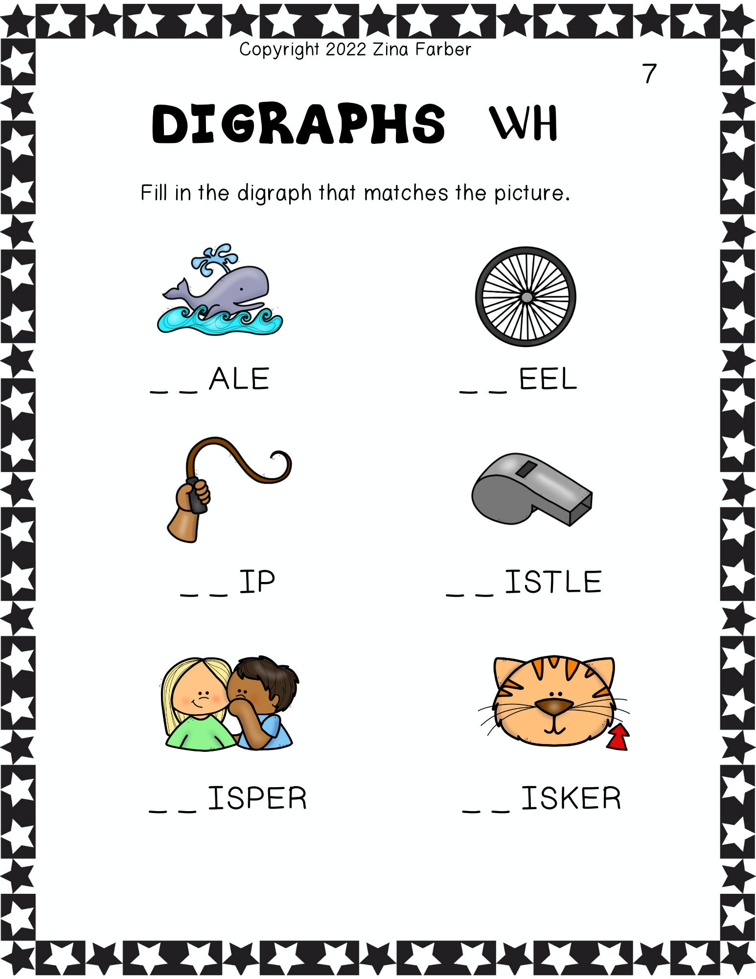 Digraphs - Sh- Ch- Th- Wh- Ph- Phonics Worksheets Grade 1 Grade 2 - Etsy