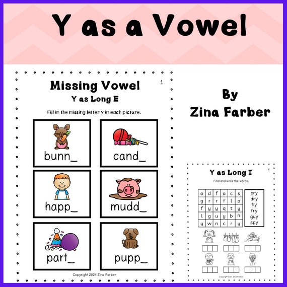 Vowel Y Worksheets Download Y Letter Words Worksheets For Free