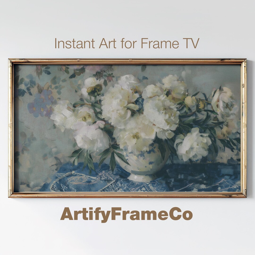 Peony Bouquet Frame TV Art, Still Life Art for Samsung Frame TV ...